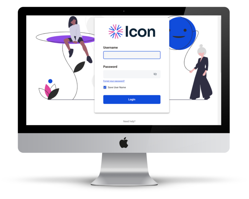 Icon Login | Caremerge + VoiceFriend Login Pages