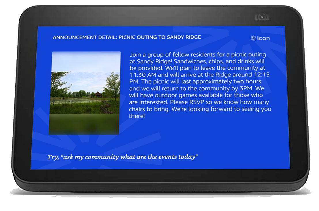 Go Icon | Amazon Alexa & Voice Technology for Senior Living